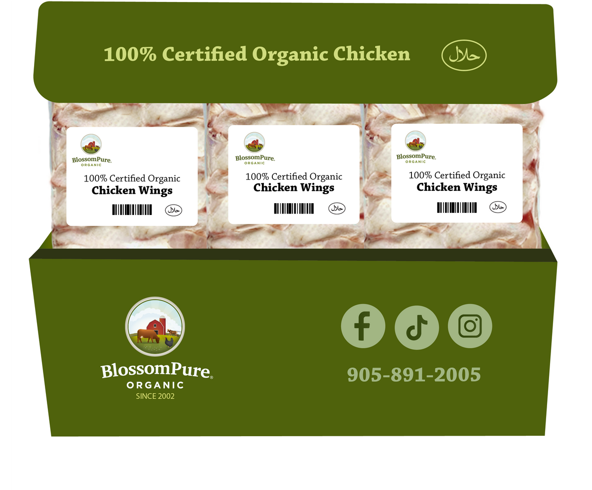 100% Certified Organic Chicken Wings Box (11 Packs) – BlossomPure Organic